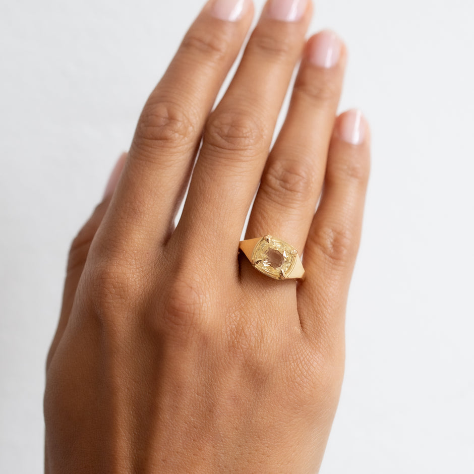 Yellow Sapphire Empire Ring