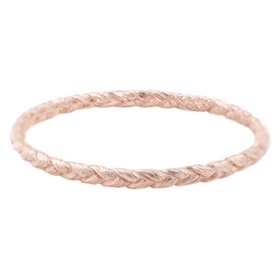 Small Rose Gold Braid Ring – ESQUELETO