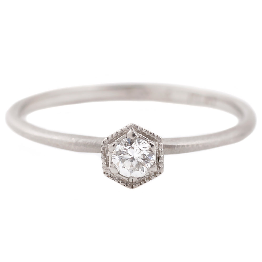 Platinum Hexagon Ring – ESQUELETO