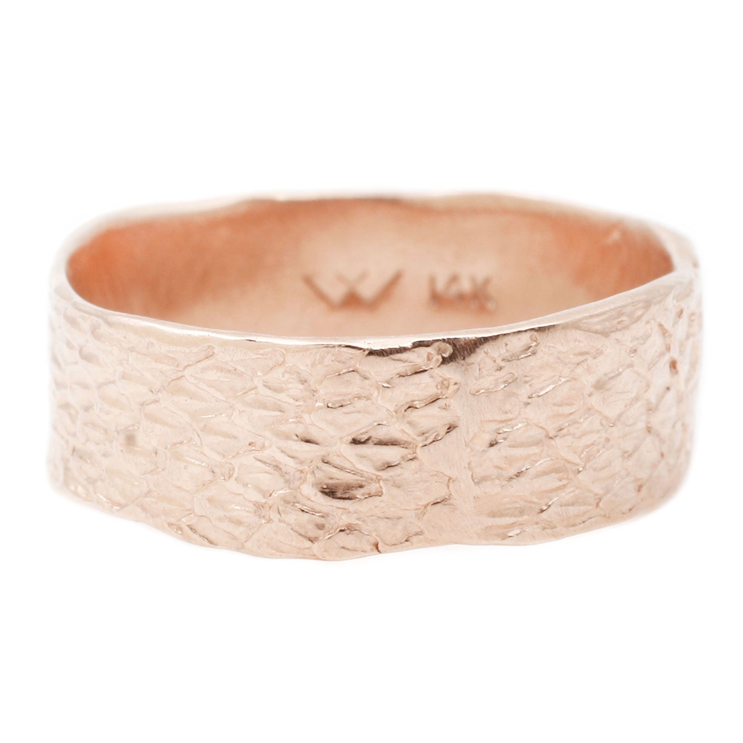 White Gold Snakeskin Band – ESQUELETO