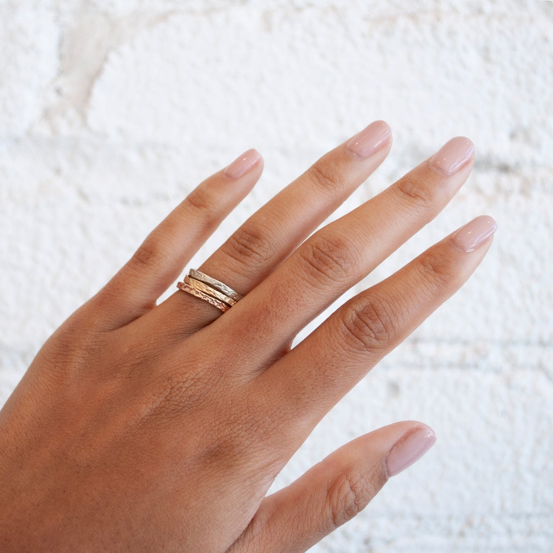 Gold Snakeskin Stacking Ring – ESQUELETO